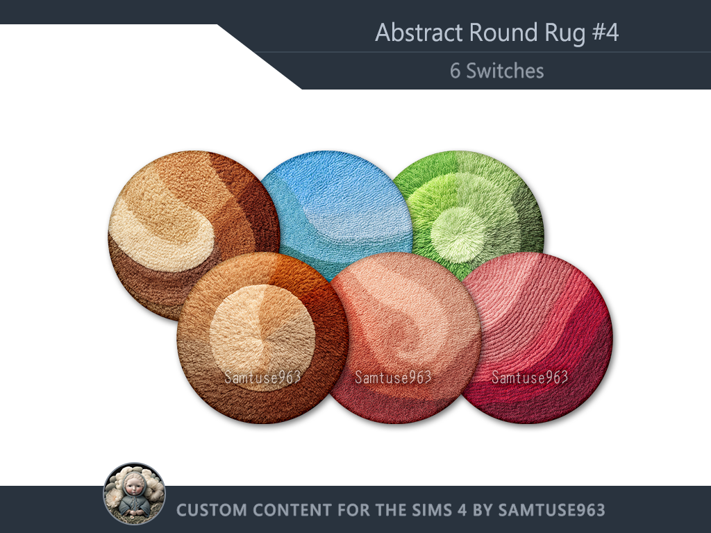 Abstract Round Dance Rug #4 Samtuse963 - The Sims 4 Build / Buy ...