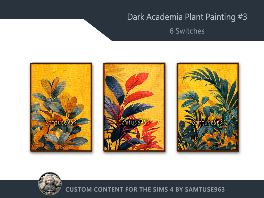 Dark Academia Plant Painting #3 Sellable Extra A Samtuse963 - The Sims ...