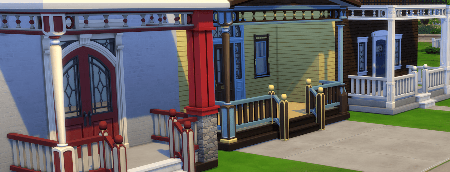 Painted Porch Spandrels, Fence and Rails - The Sims 4 Build / Buy ...