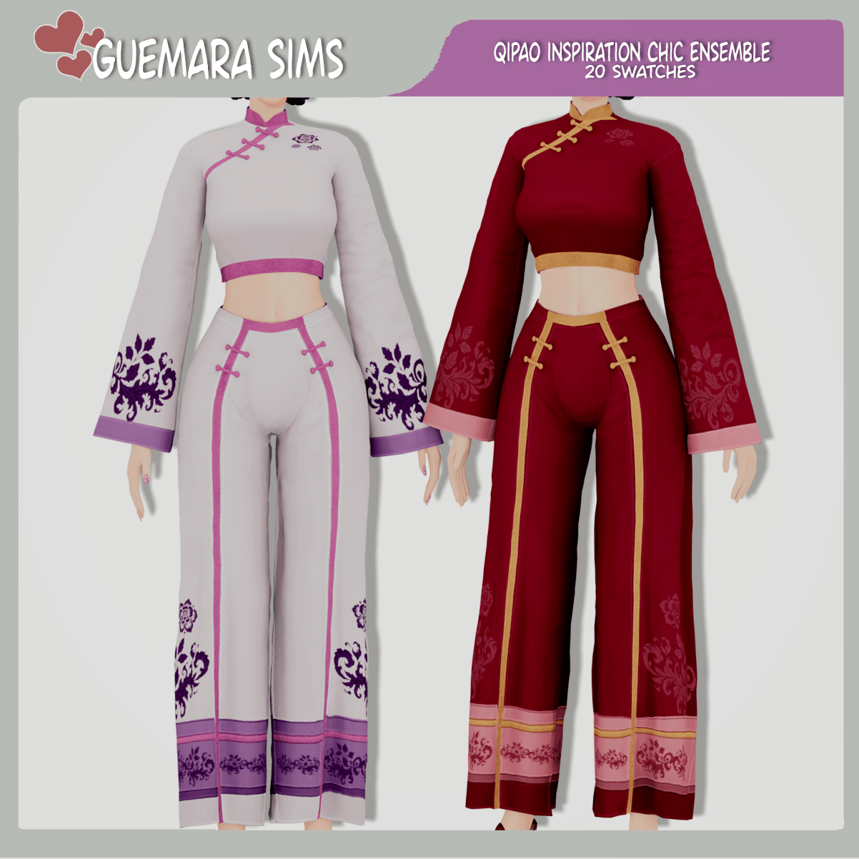 Qipao Inspiration Chic Ensemble - Gallery - The Sims 4 Create a Sim ...