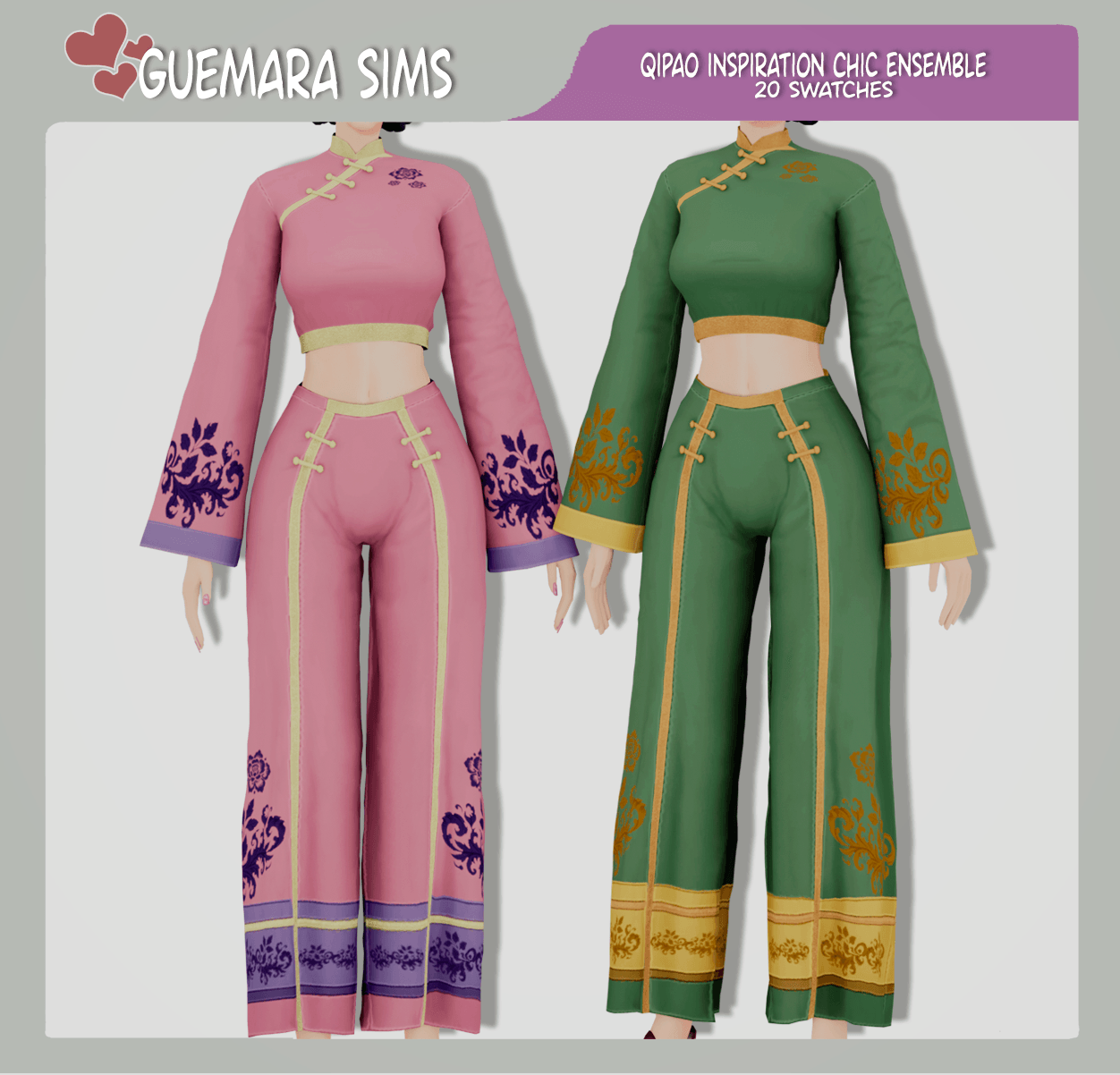 Qipao Inspiration Chic Ensemble - Gallery - The Sims 4 Create a Sim ...