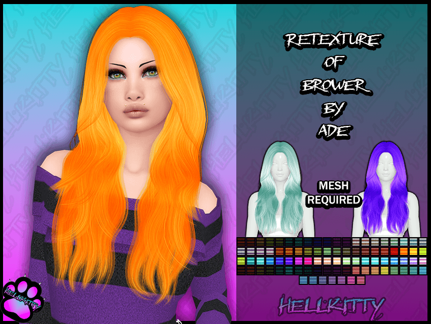 Retexture of Brower hair by Ade - Gallery - The Sims 4 Create a Sim ...