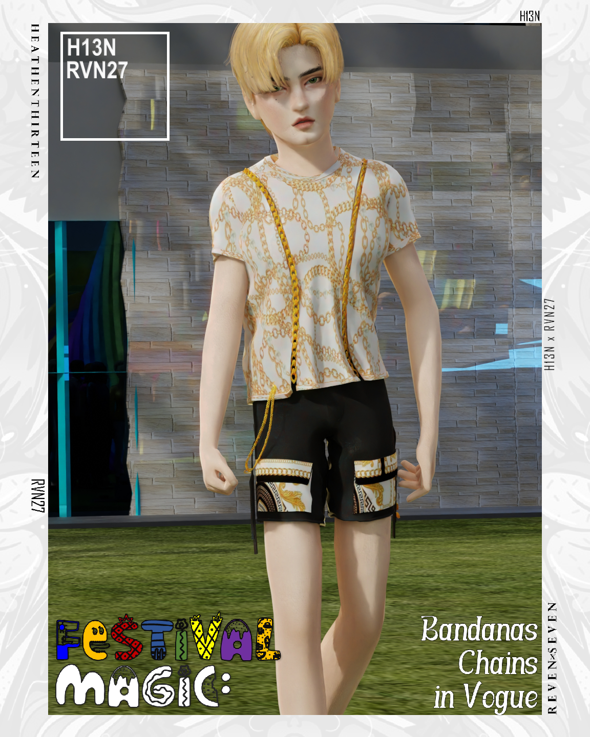 Child's Loose Fit Hollow Cut Chain Link Crewneck Shirt - The Sims 4 ...