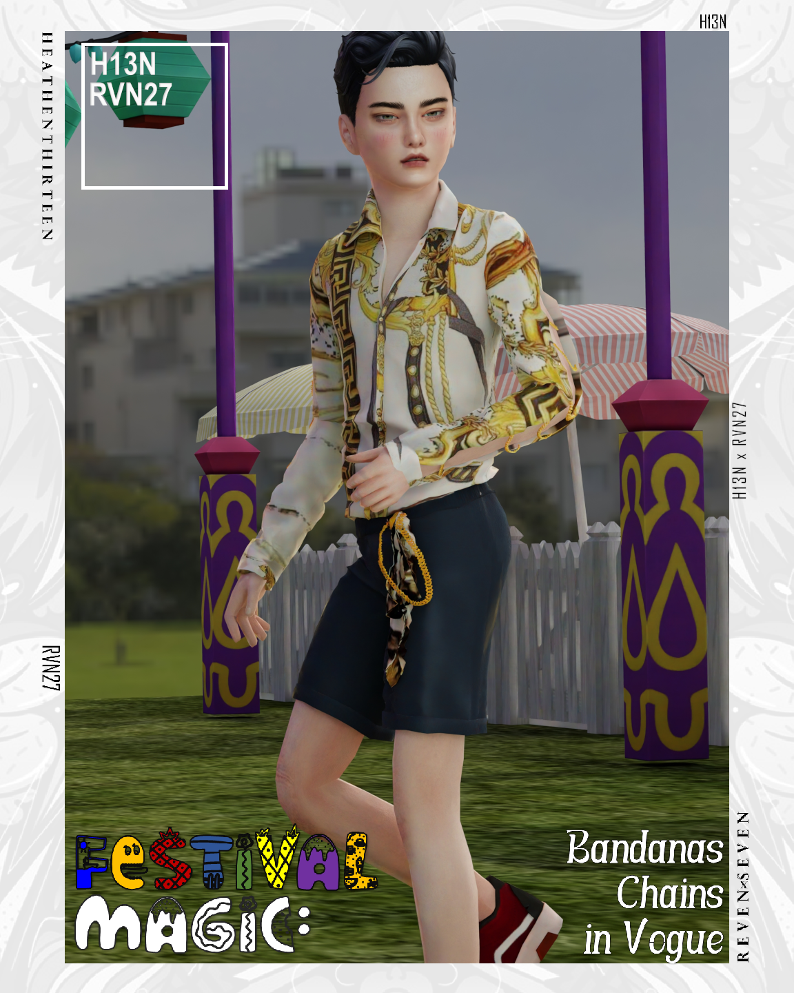 Child's Cut-out Sides Chain Link Long-sleeves Dress Shirt - The Sims 4 ...