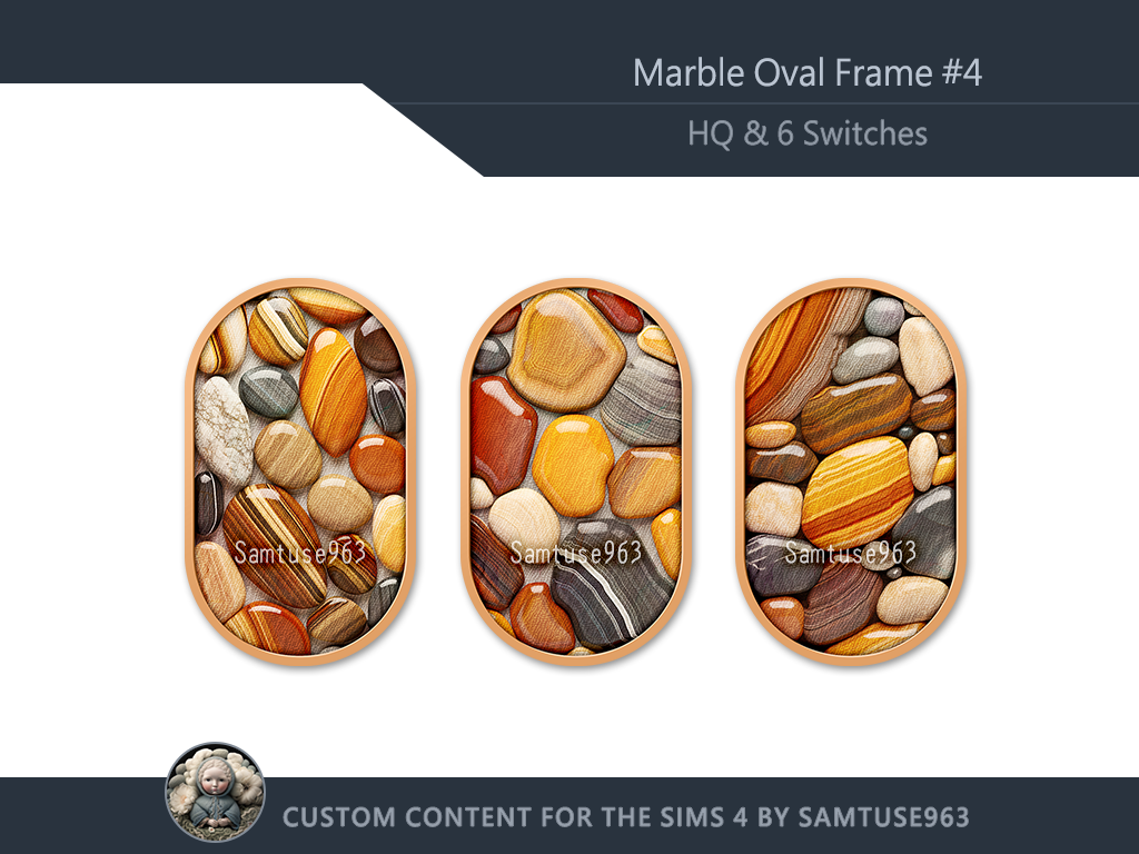 HQ Marble Oval Frame #4 Samtuse963 - Gallery - The Sims 4 Build / Buy - CurseForge