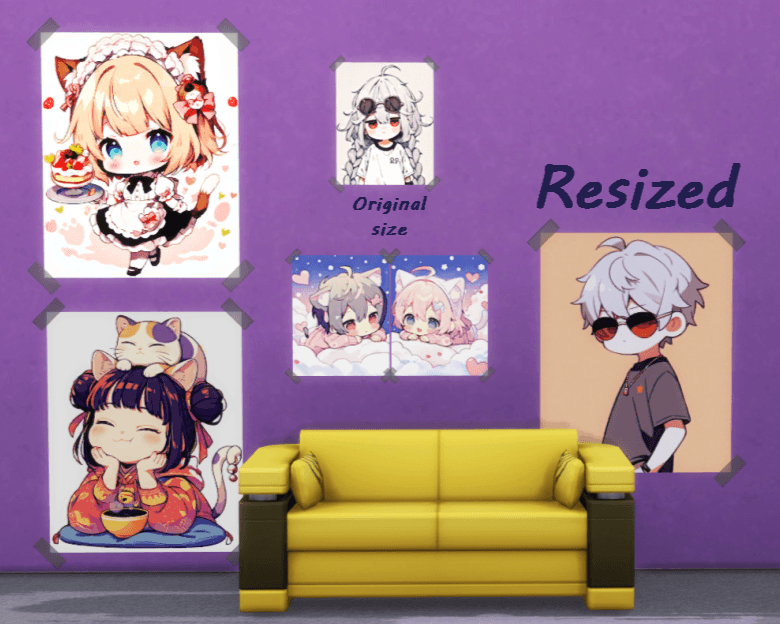 Poster-Chibi-anime style-02 - The Sims 4 Build / Buy - CurseForge