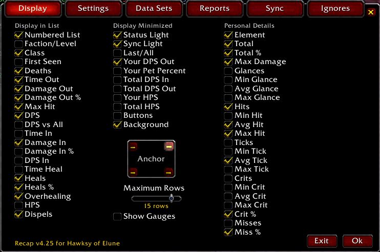 Recap - World of Warcraft Addons - CurseForge