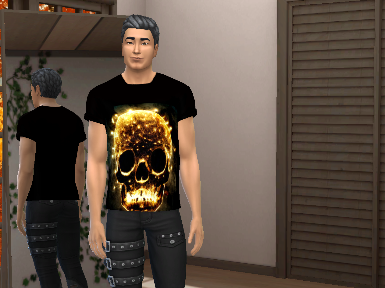 clothing cv373 black t with skull ( base game compatible ) - Gallery ...