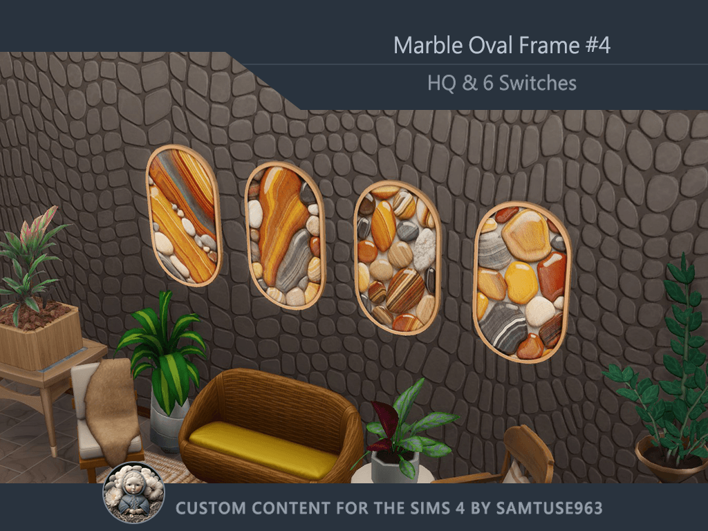 HQ Marble Oval Frame #4 Samtuse963 - Gallery - The Sims 4 Build / Buy - CurseForge