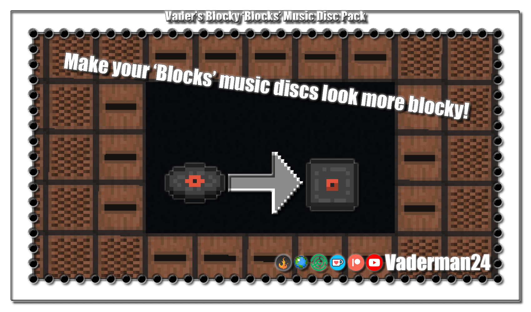 Vader's Blocky Programmer 'Blocks' Music Disc Pack — 'Blocks' Music Disc Replacement - Gallery ...