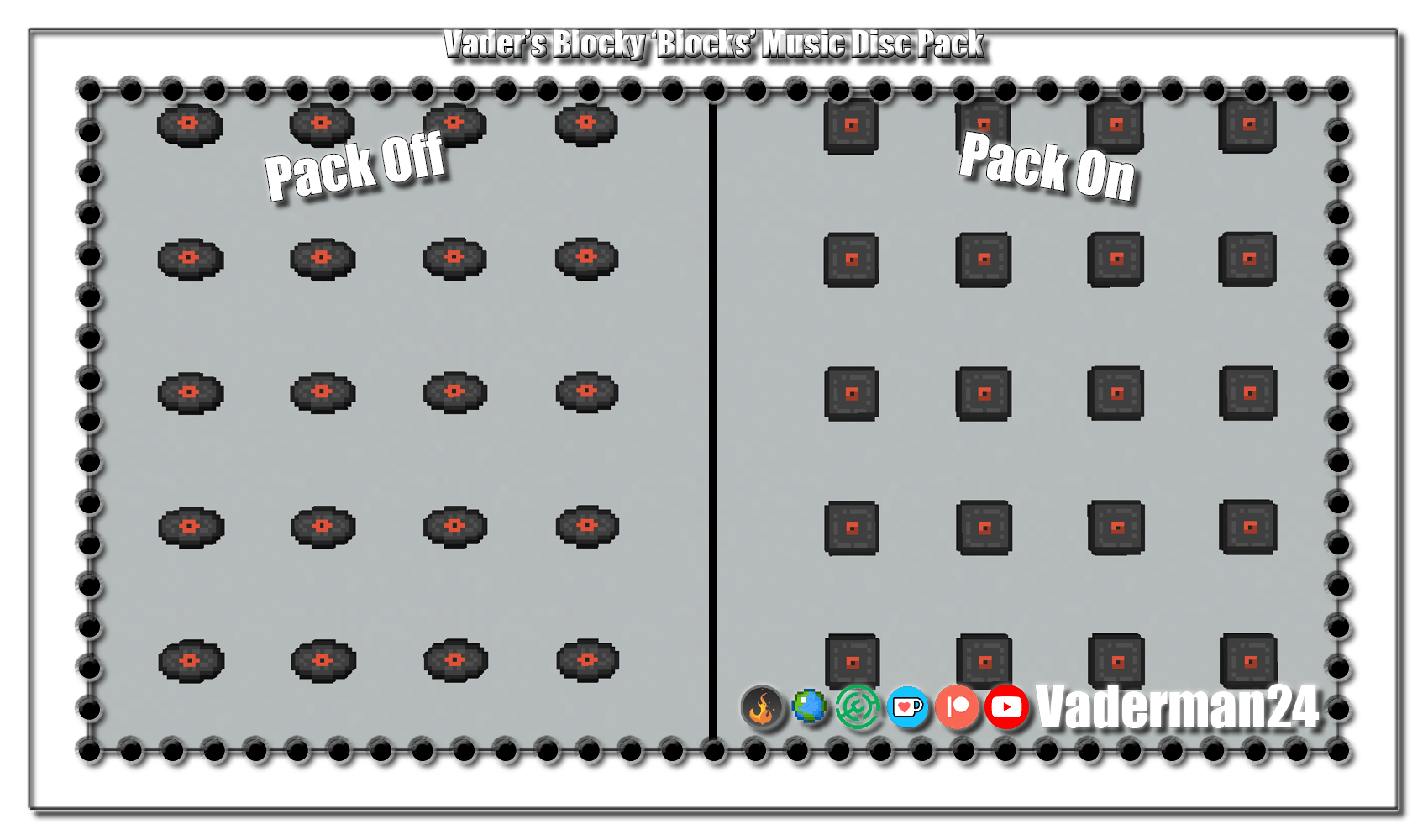 Vader's Blocky Programmer 'Blocks' Music Disc Pack — 'Blocks' Music Disc Replacement - Gallery ...