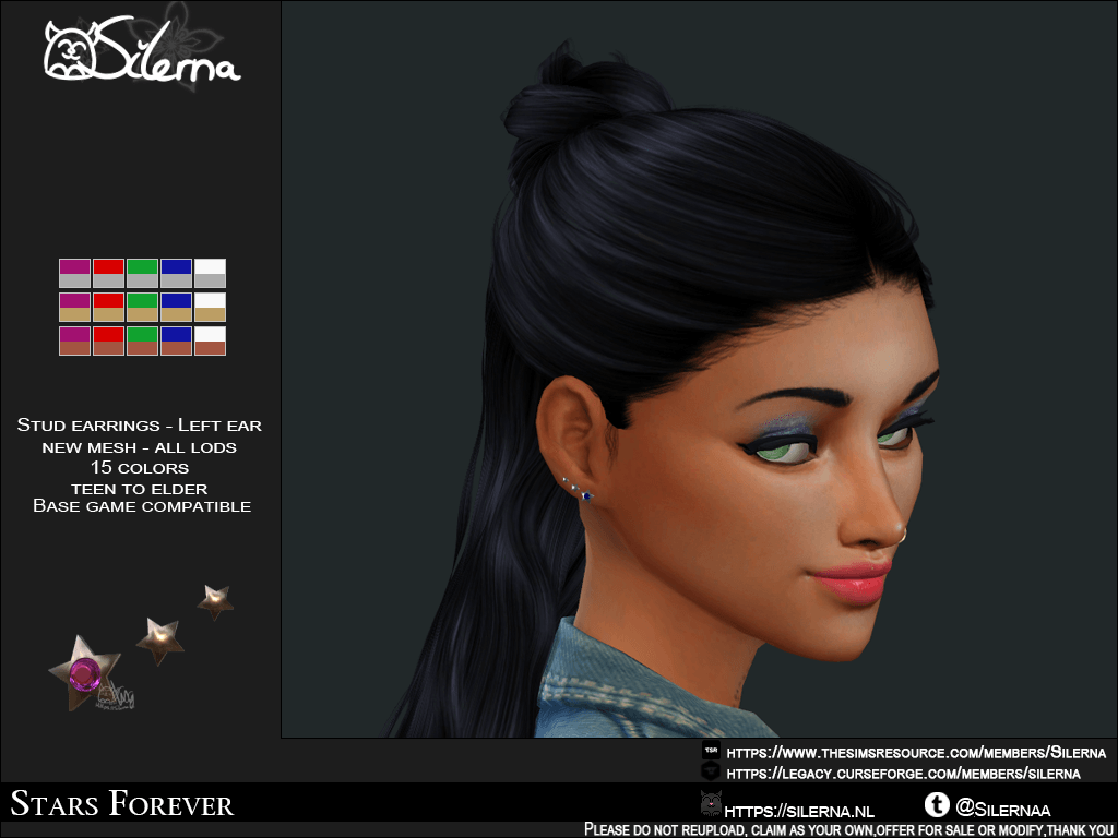 Stars Forever Studs - Gallery - The Sims 4 Create a Sim - CurseForge