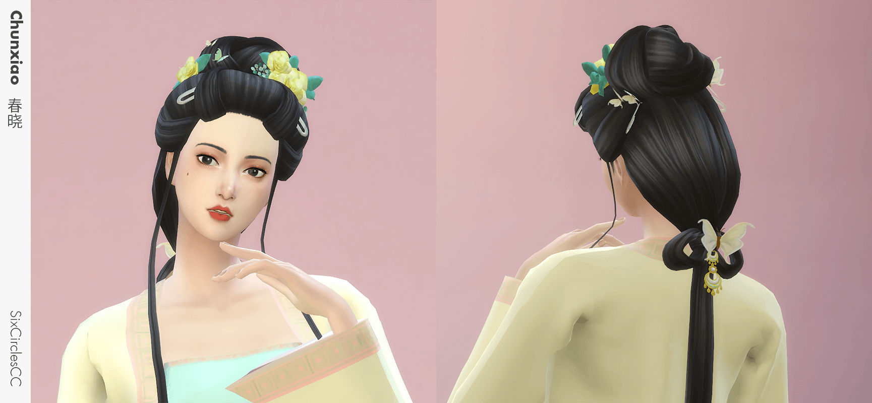 [SixCirclesCC] Chinese Hairstyle - Chunxiao - Gallery - The Sims 4 ...