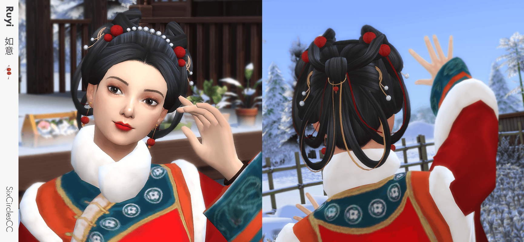 [SixCirclesCC] Chinese Hairstyle - Ruyi - Gallery - The Sims 4 Create a Sim - CurseForge