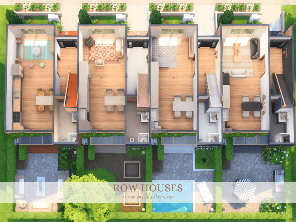 Row Houses - Gallery - The Sims 4 Rooms / Lots - CurseForge