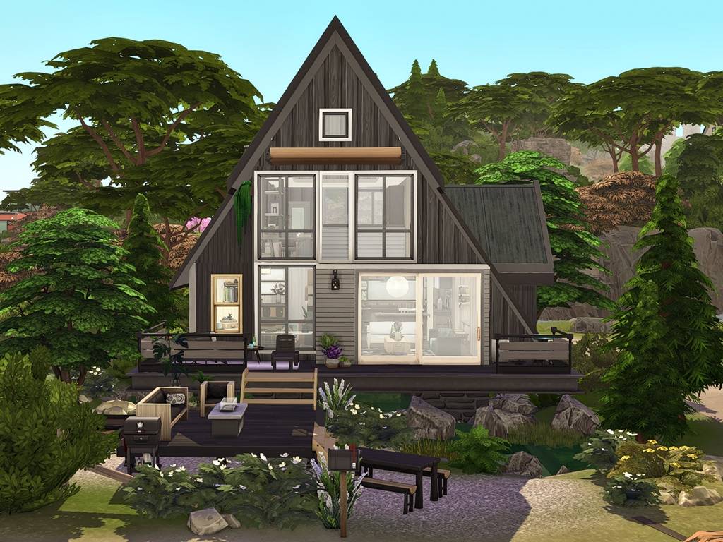 Cozy A Frame Cabin - Gallery - The Sims 4 Rooms / Lots - CurseForge