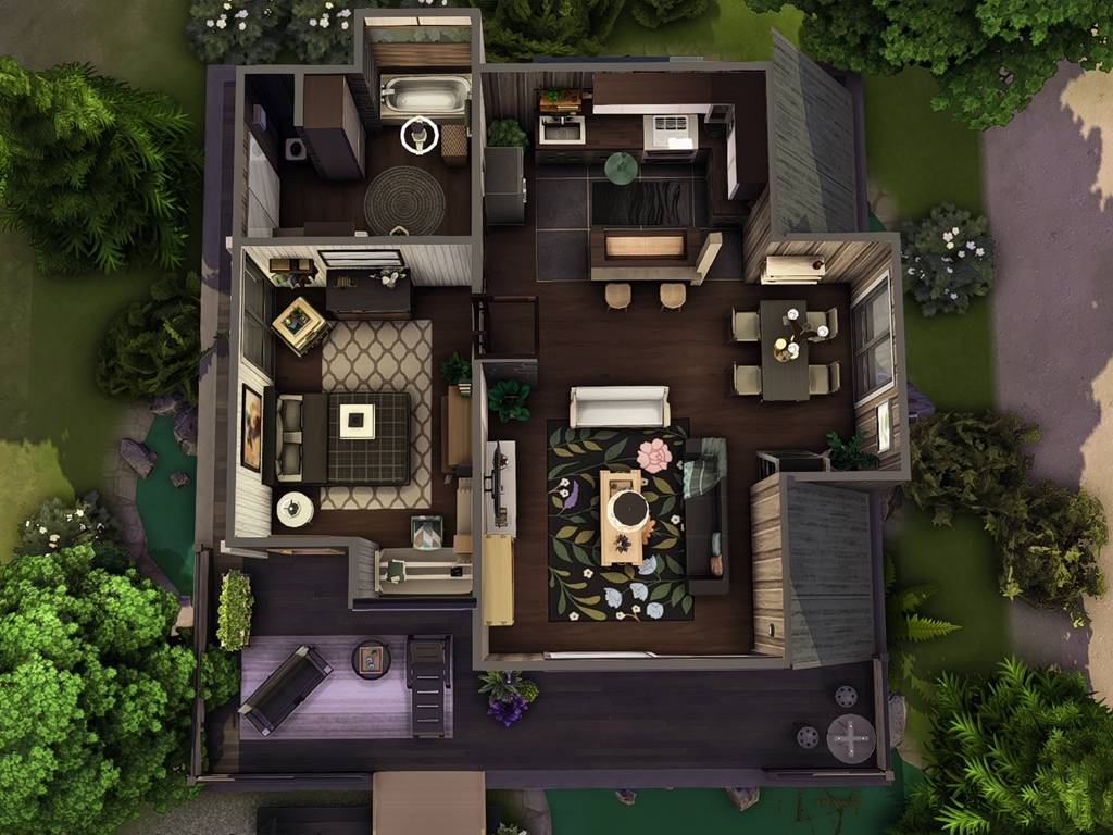 Cozy A Frame Cabin - Gallery - The Sims 4 Rooms / Lots - CurseForge