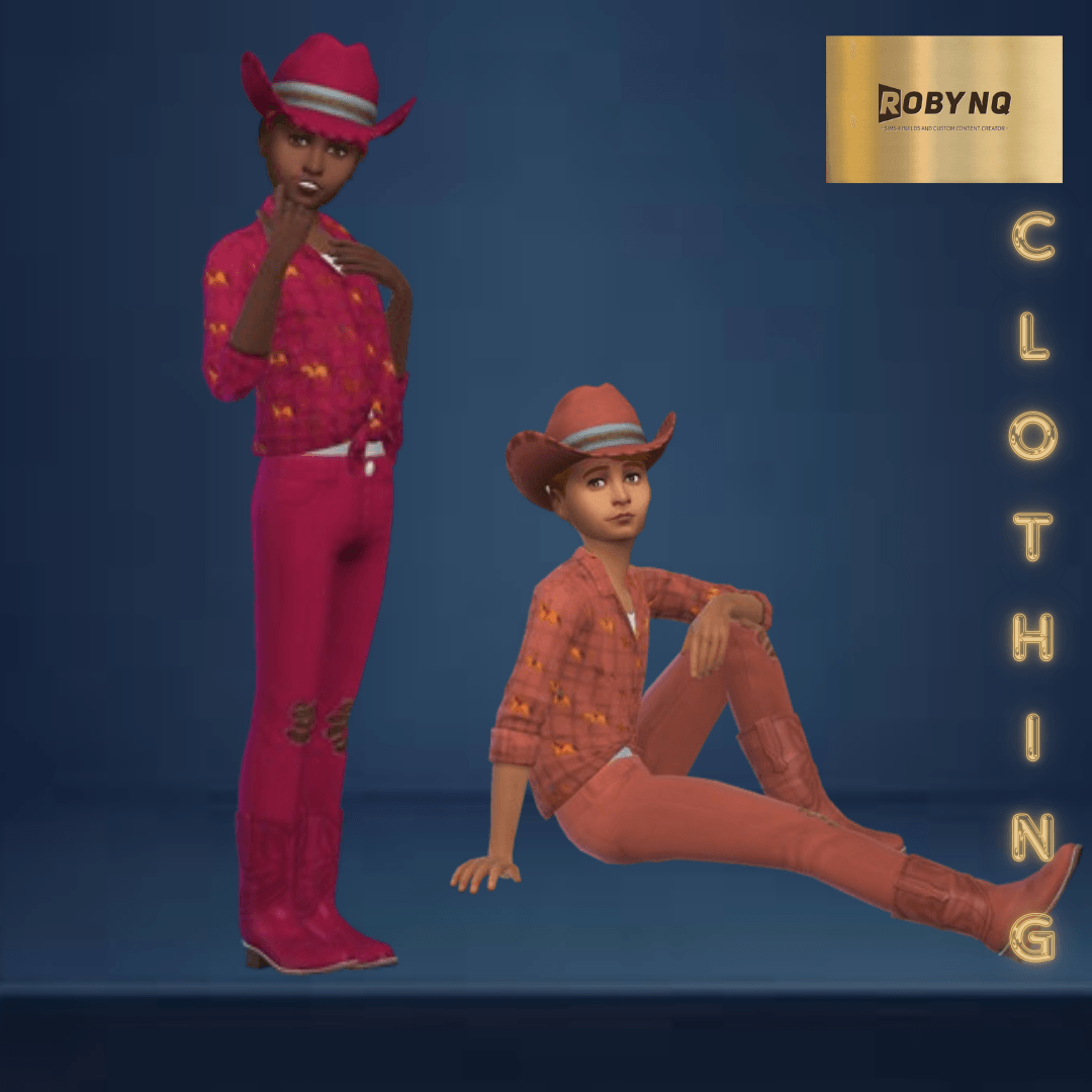 Kwools Cowchick girls outfit - The Sims 4 Create a Sim - CurseForge