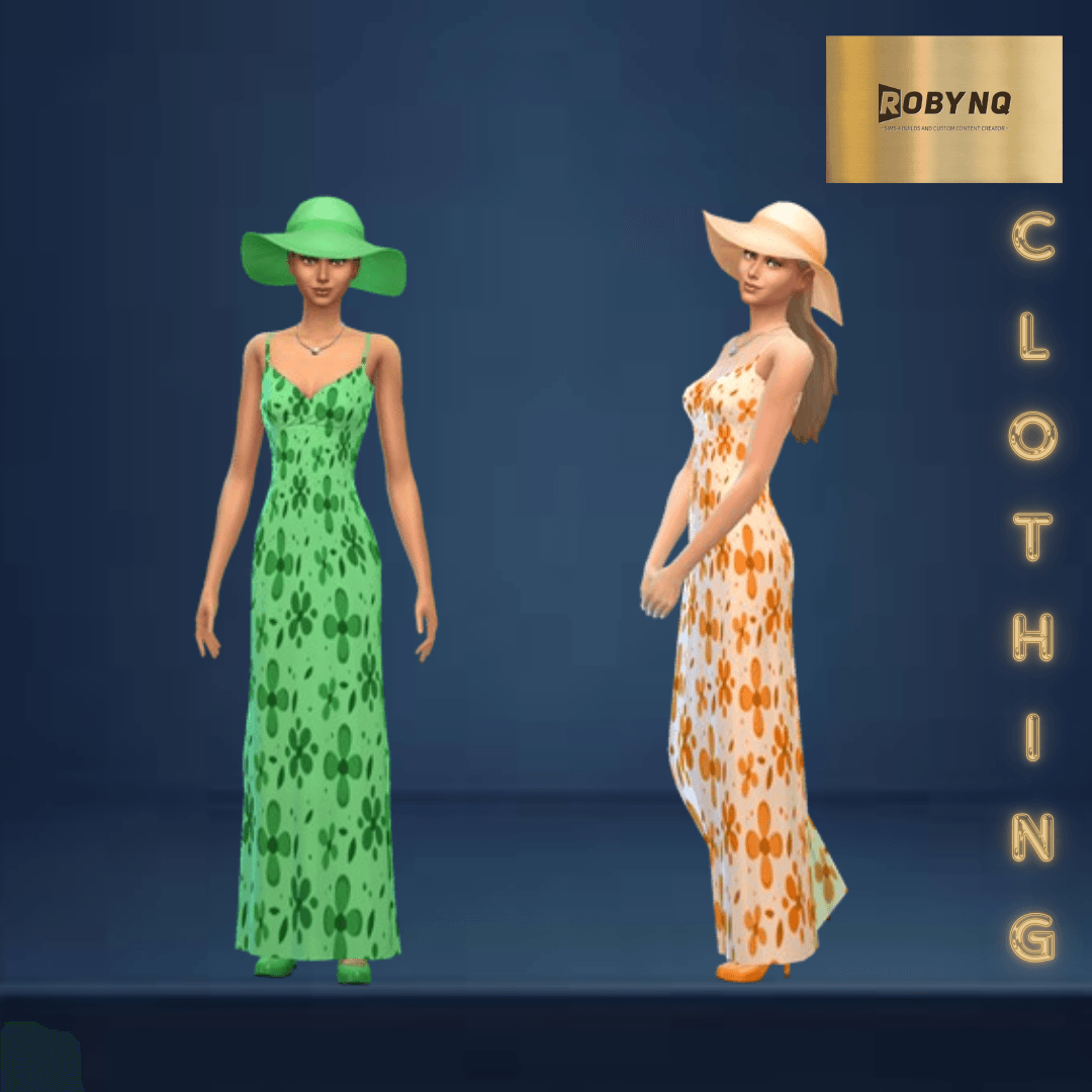 Vibrant Floral Dress - The Sims 4 Create a Sim - CurseForge