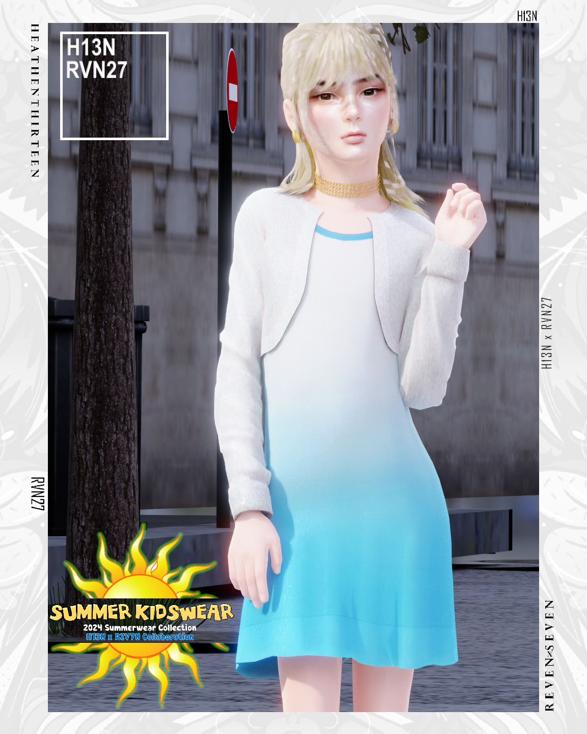 Girl's Self Tie Teddy Dress and Cropped Cardigan - The Sims 4 Create a ...