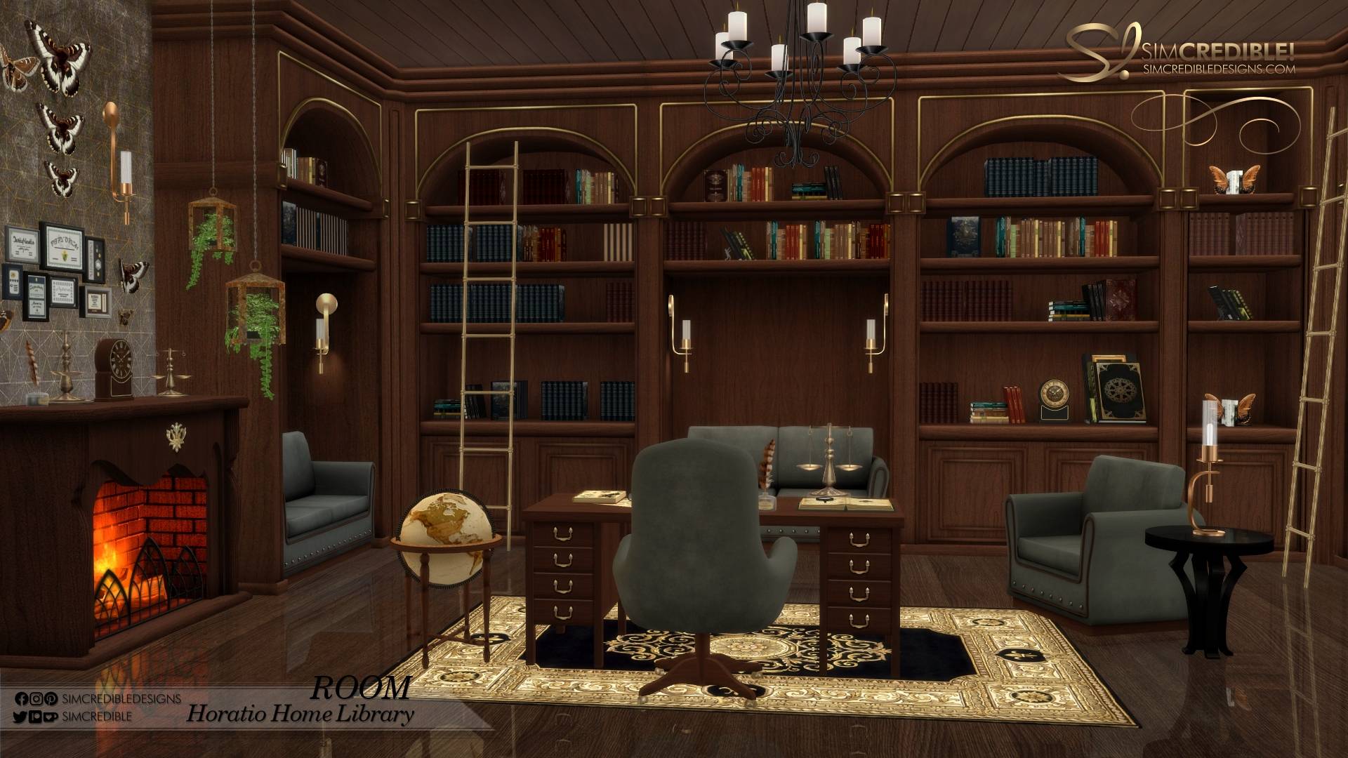 Horatio Home Library -Room 🕰 - Gallery - The Sims 4 Rooms / Lots - CurseForge