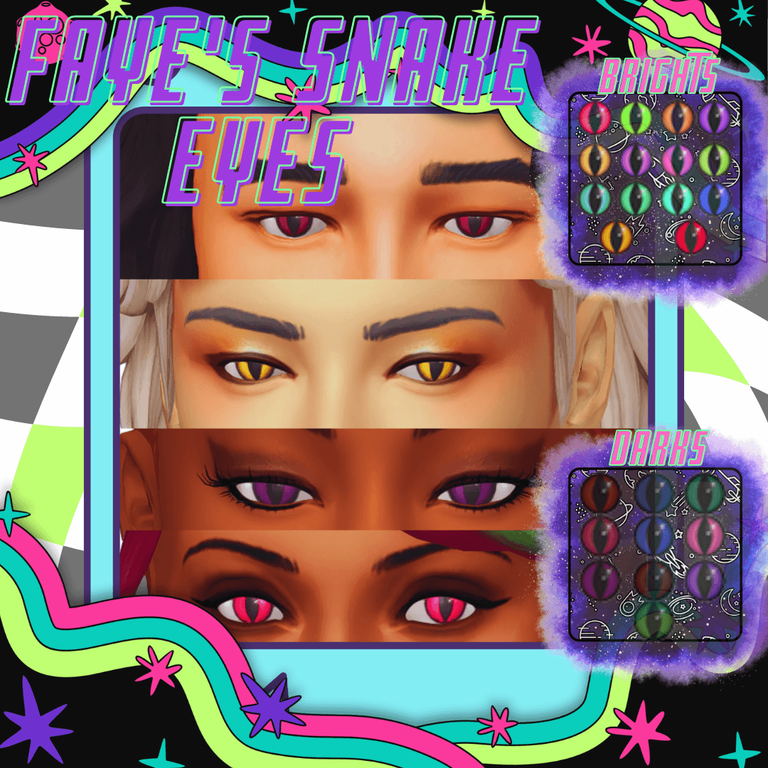 fayethegray - maxis match snake eyes - darks - Gallery - The Sims 4 ...