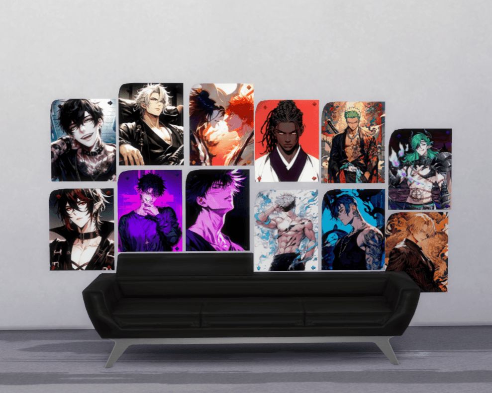 Poster-Boys-anime style-04 - The Sims 4 Build / Buy - CurseForge