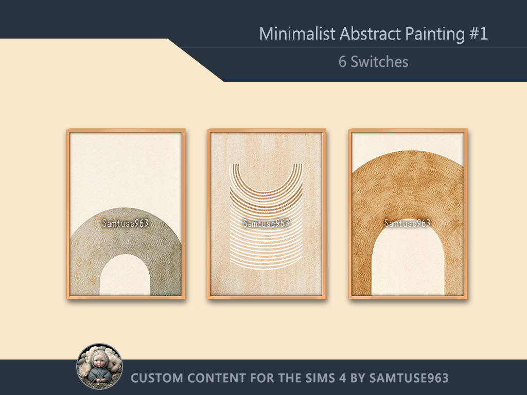 Minimalist Abstract Painting #1 Sellable Extra A Samtuse963 - The Sims ...
