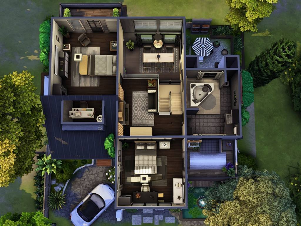 Black House in the Woods - Gallery - The Sims 4 Rooms / Lots - CurseForge