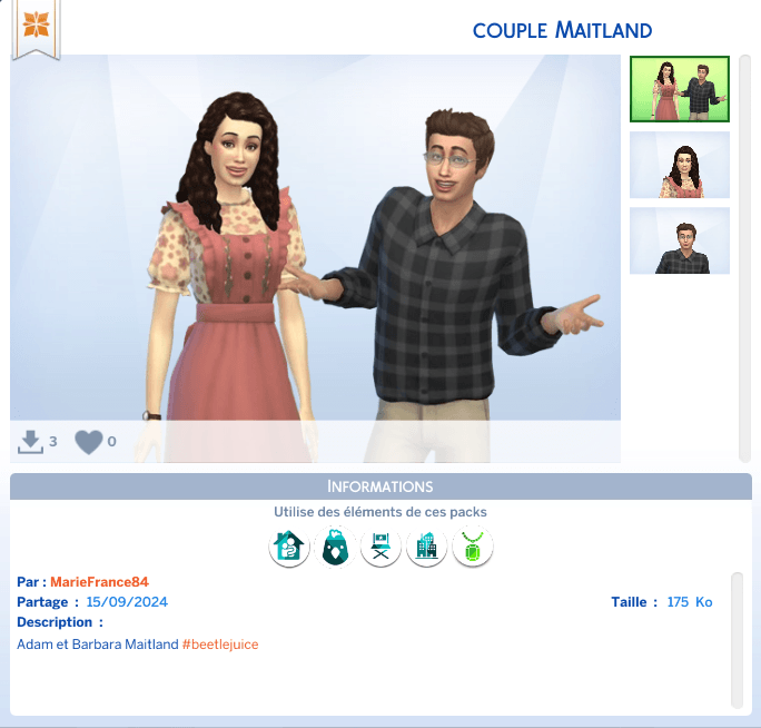 Beetlejuice // Adam+Barbara Maitland - Gallery - The Sims 4 Sims ...