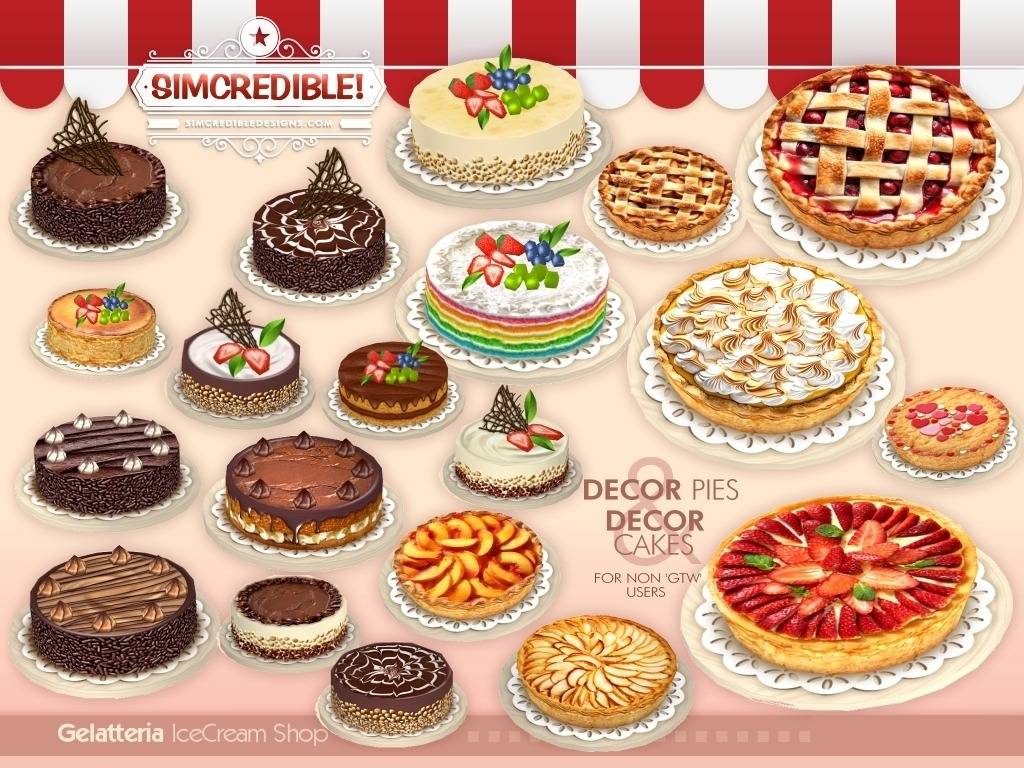 Gelatteria Decor Desserts 🧁🍮 🍰🎂 - Gallery - The Sims 4 Build / Buy ...