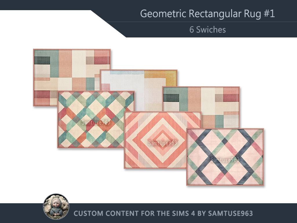 Geometric Rectangular Dance Rug #1 Samtuse963 - The Sims 4 Build / Buy ...