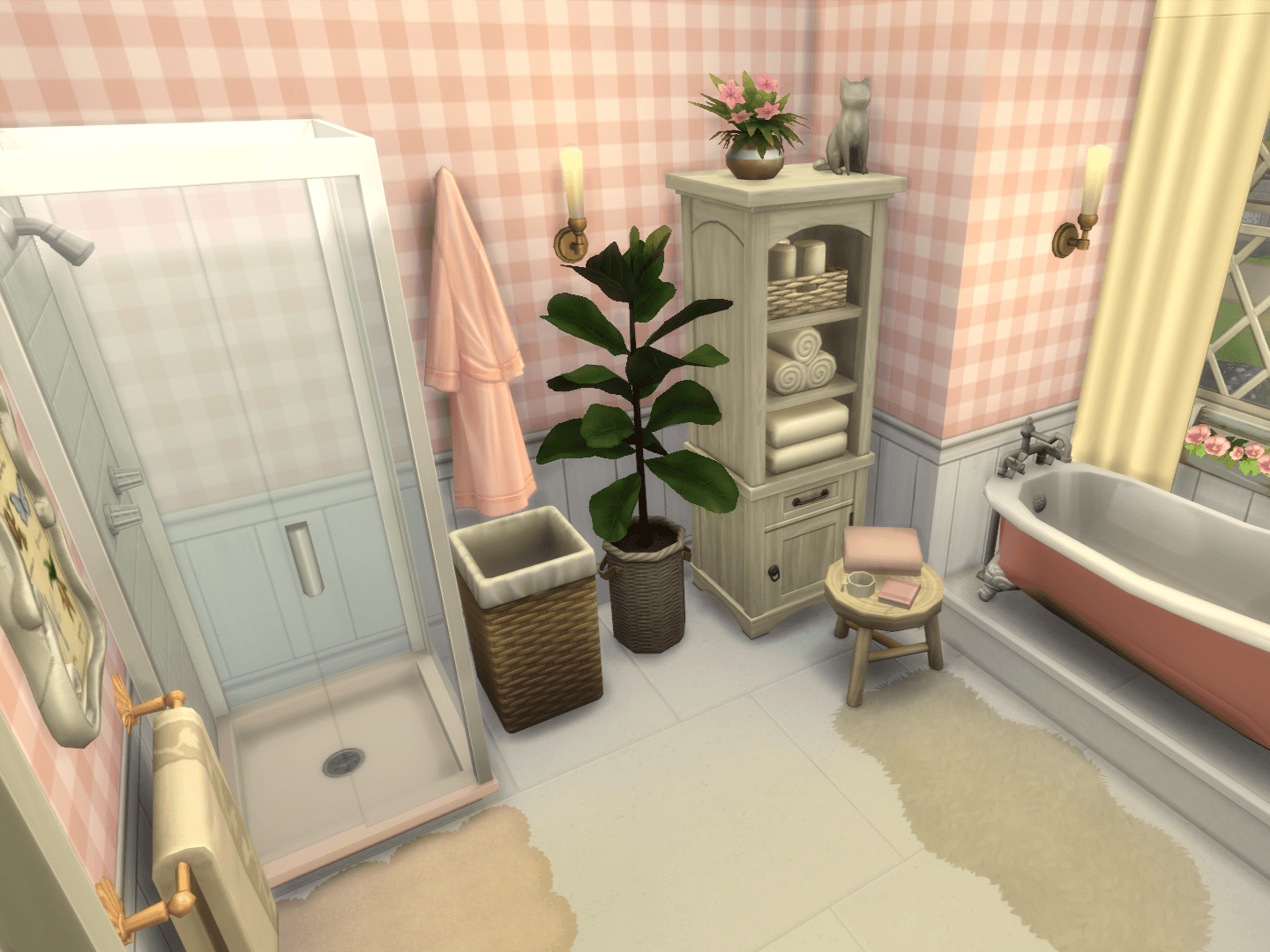 Cute Pink Cottagey Bathroom - Gallery - The Sims 4 Rooms / Lots ...