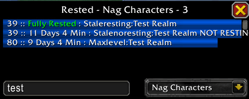 Rested - World of Warcraft Addons - CurseForge