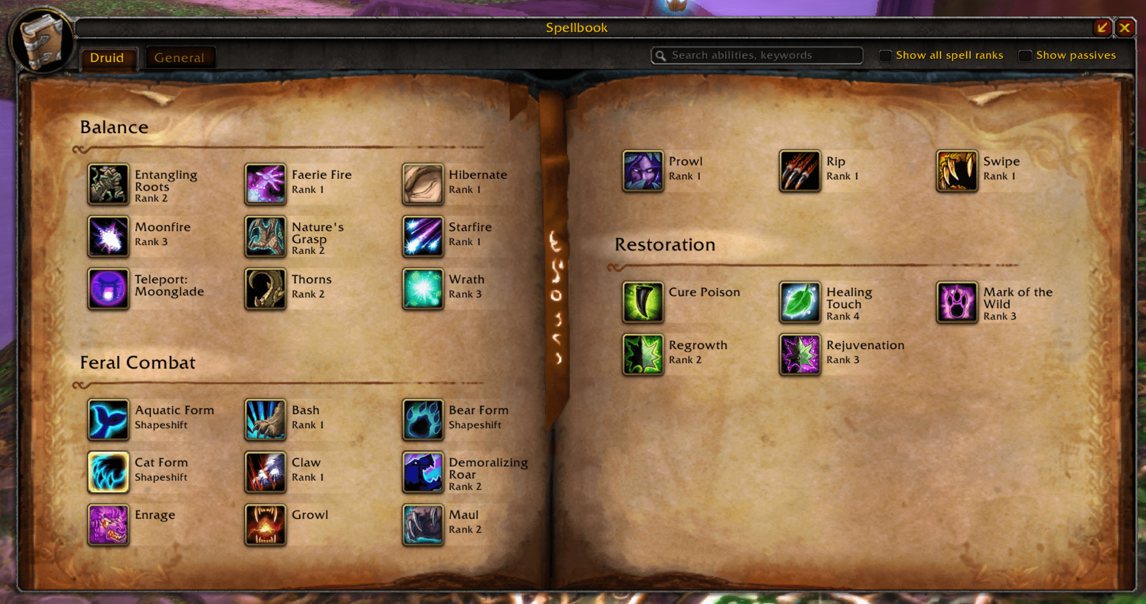 Modern Spellbook for Vanilla (Wide) - World of Warcraft Addons - CurseForge