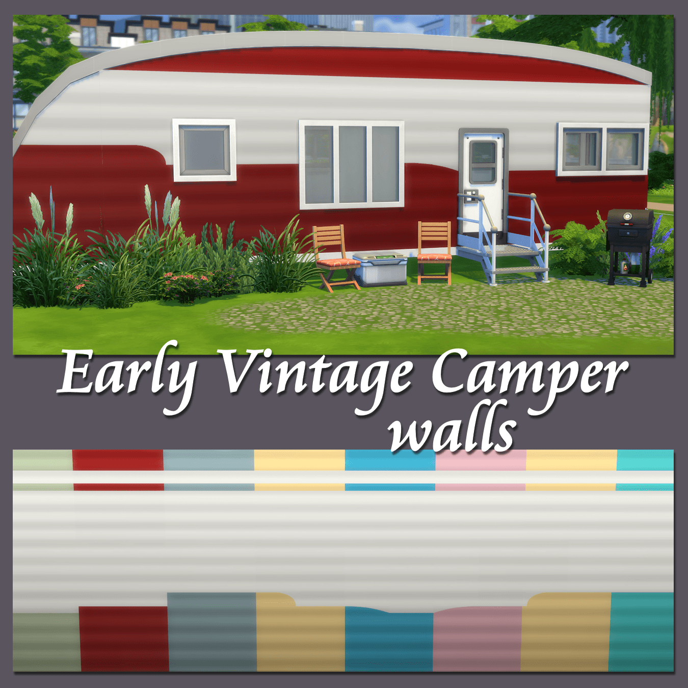 Early Vintage Camper Walls - The Sims 4 Build / Buy - CurseForge