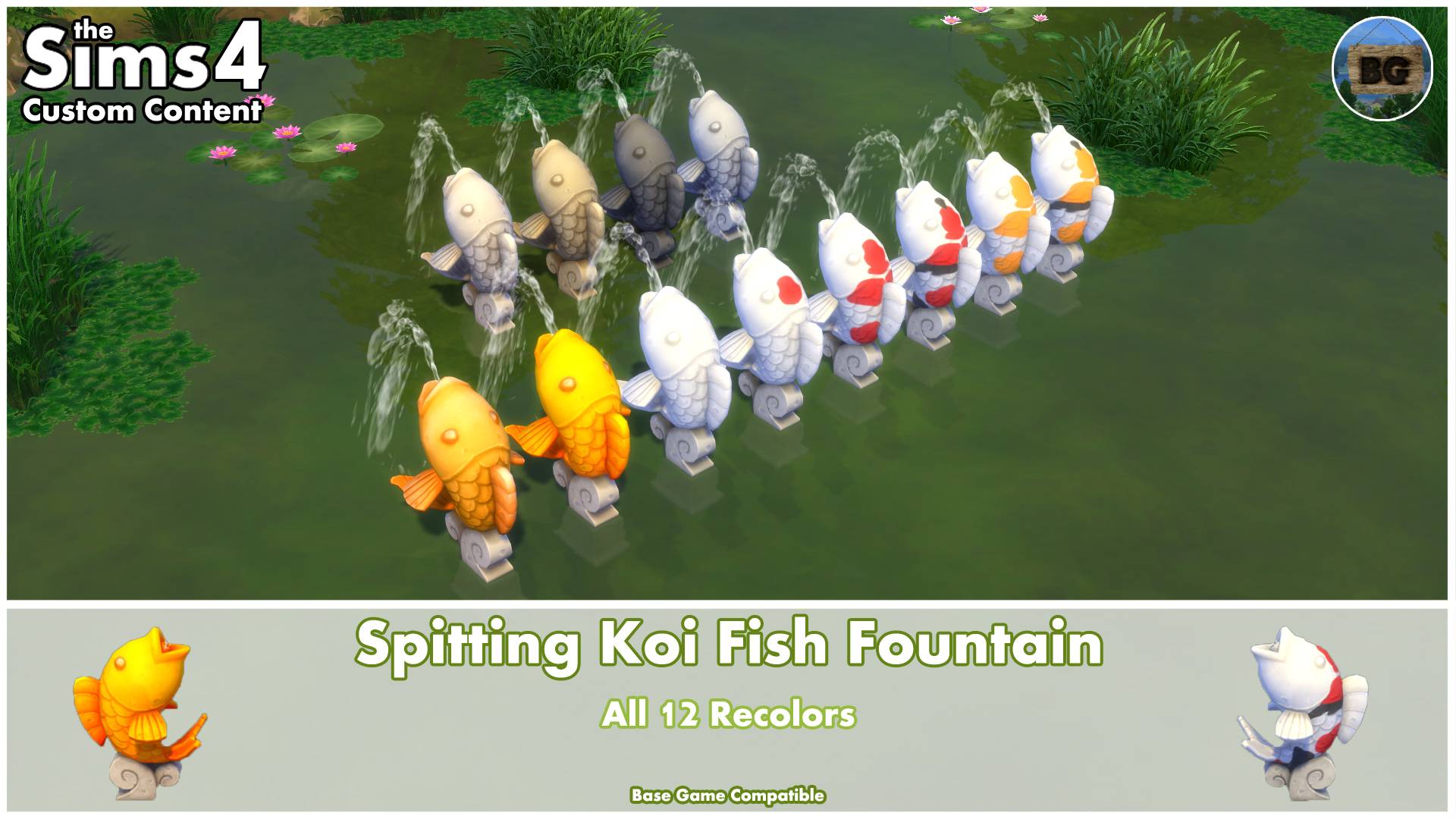 Spitting Koi Fish Fountain - Gallery - The Sims 4 Build / Buy - CurseForge