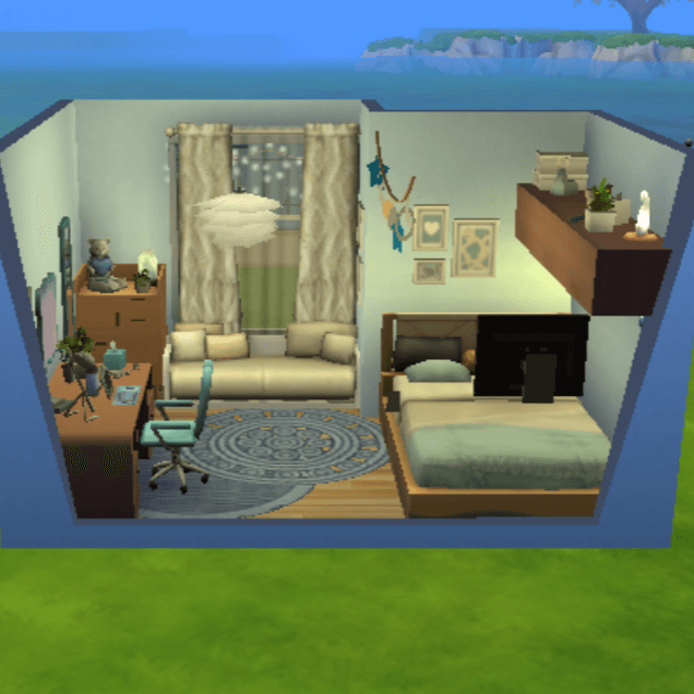 Cozy Blue Bedroom - Gallery - The Sims 4 Rooms / Lots - CurseForge