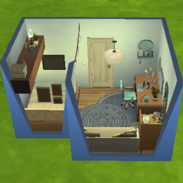 Cozy Blue Bedroom - Gallery - The Sims 4 Rooms / Lots - CurseForge