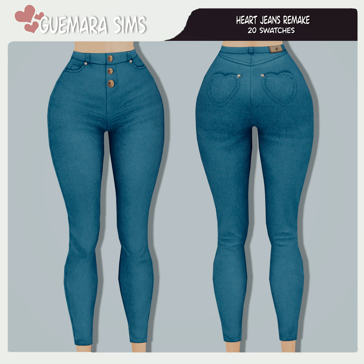 Heart Skinny Jeans Remake - Gallery - The Sims 4 Create a Sim - CurseForge
