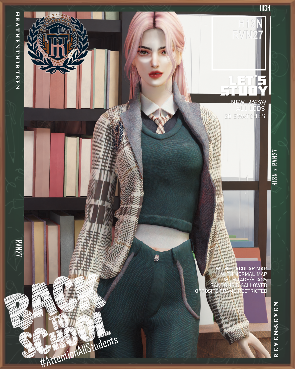 Women's Diverse Vest and Shirt Blazer Winter School Uniform - The Sims ...