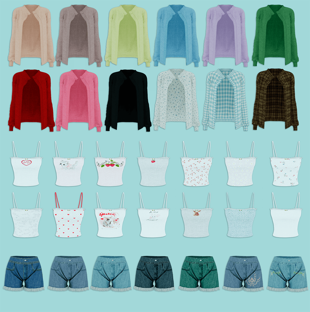 [omb] pretty girl set - Gallery - The Sims 4 Create a Sim - CurseForge