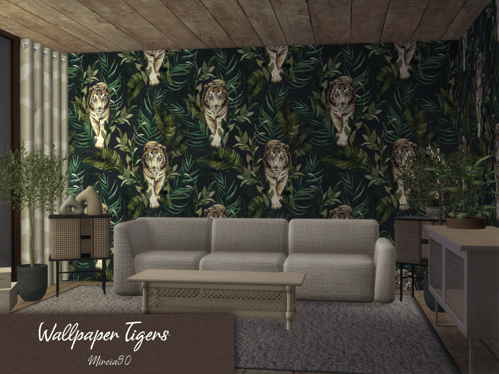 Wallpaper Tigers - Gallery - The Sims 4 Build / Buy - CurseForge
