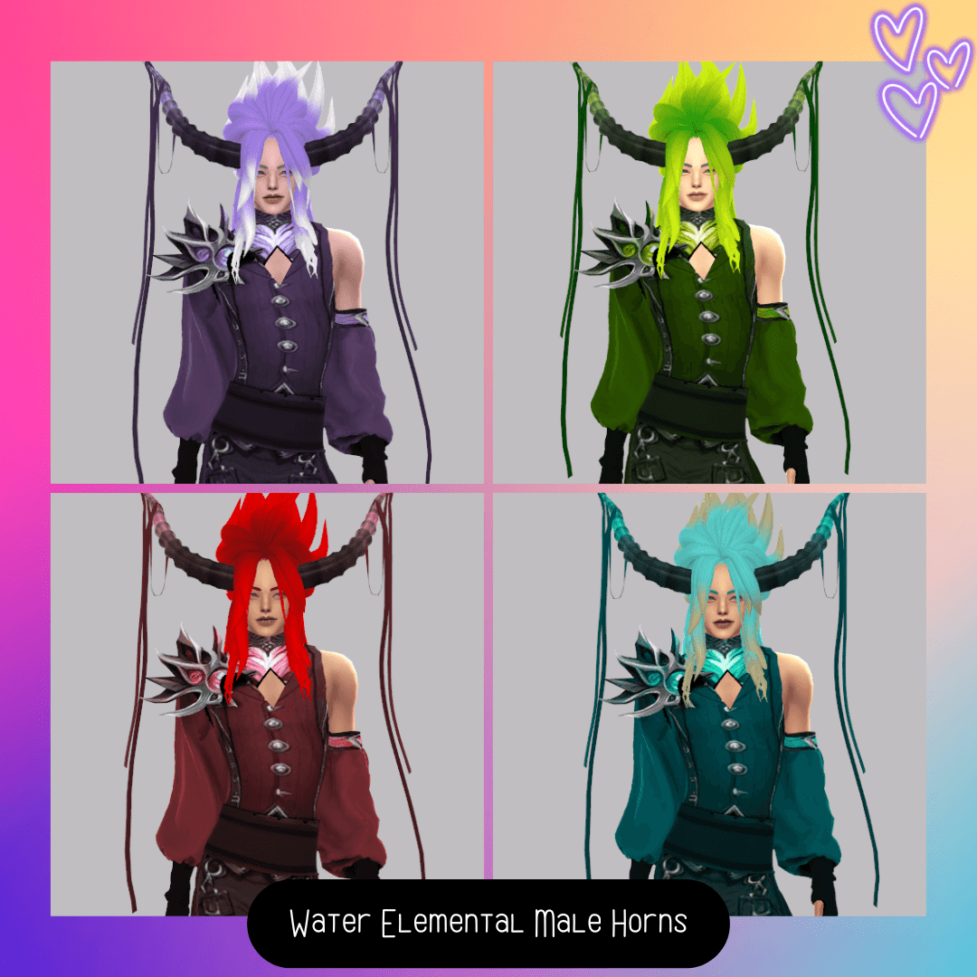 [JBTN] Water Elemental Male Horns - Gallery - The Sims 4 Create a Sim ...