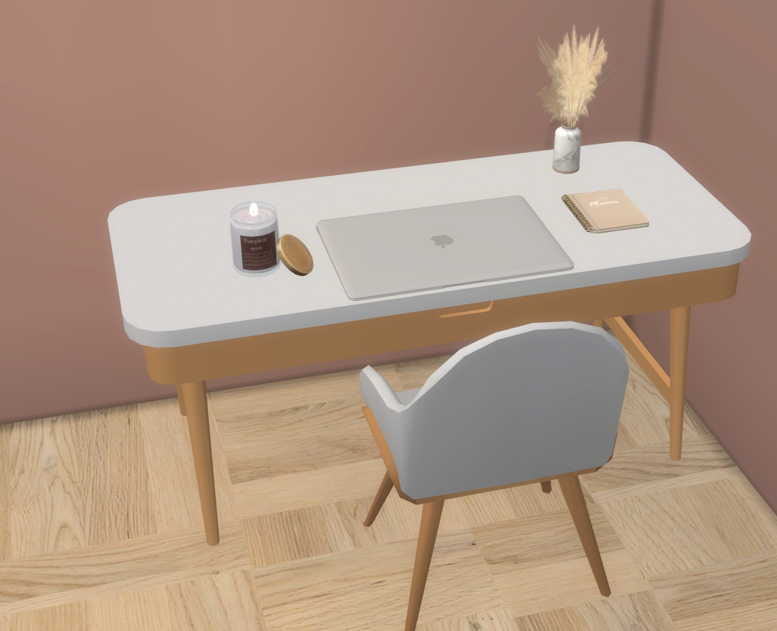 Minimal wood - marble office desk - Gallery - The Sims 4 Build / Buy ...