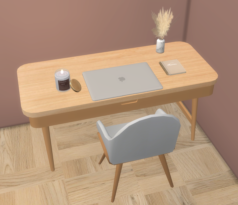 Minimal wood - marble office desk - Gallery - The Sims 4 Build / Buy ...