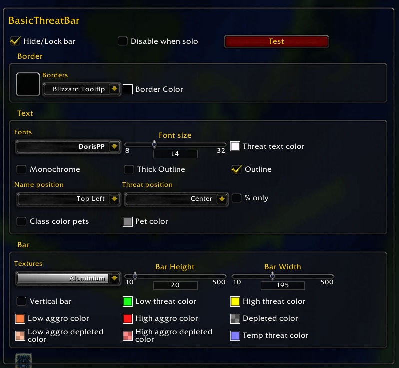 Basic Threat Bar - World of Warcraft Addons - CurseForge