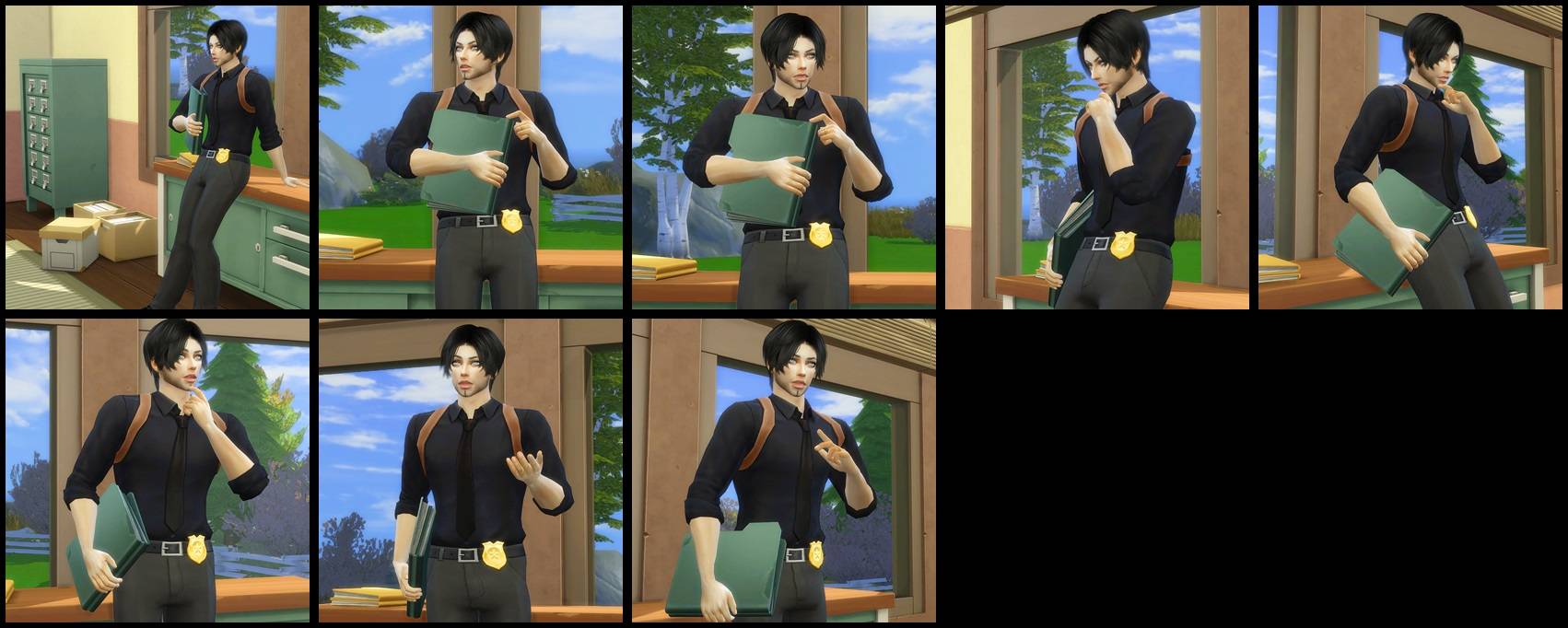 [F] Officer Working Posepack - Gallery - The Sims 4 Mods - CurseForge
