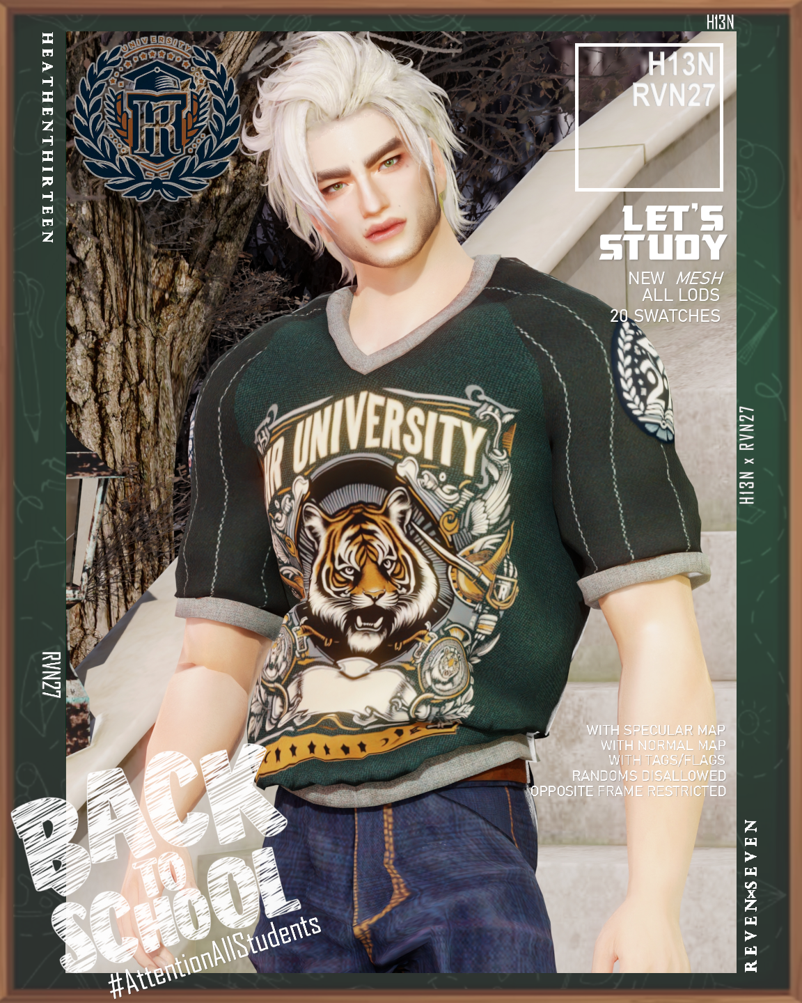 Men's Classic Fit Raglan Graphic University Tee Shirt - The Sims 4 ...