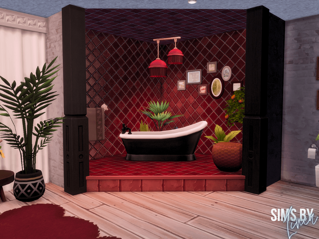 Red Bathroom - Gallery - The Sims 4 Rooms / Lots - CurseForge